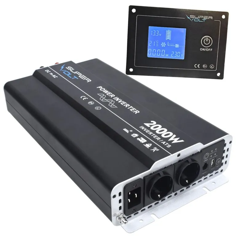 Supervolt 12V 2000W Wechselrichter mit Netzvorrangschaltung & FI ...