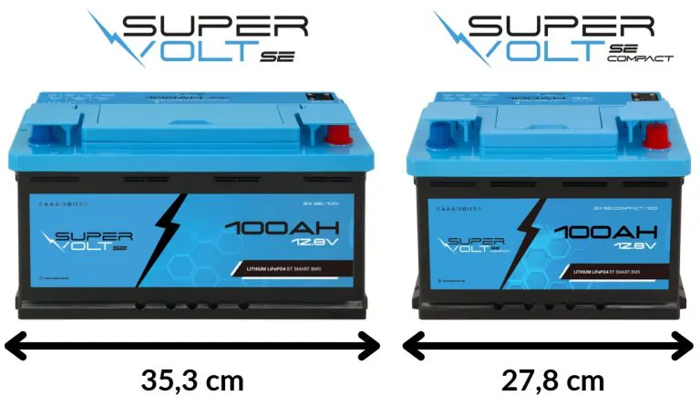 Supervolt LiFePO₄ 12V 100Ah Batterie – Smart BMS & Bluetooth