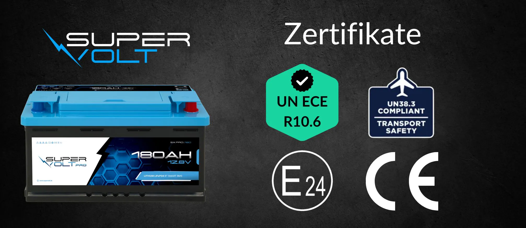 Supervolt LiFePO4 Batterien - Alle Zertifizierungen - Supervolt